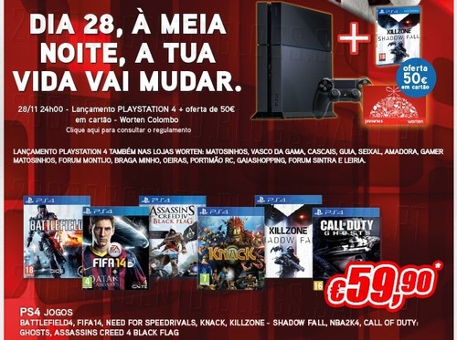 Lançamento PS4 | WORTEN | Regulamento - Blog 200 - Últimos Folhetos ...