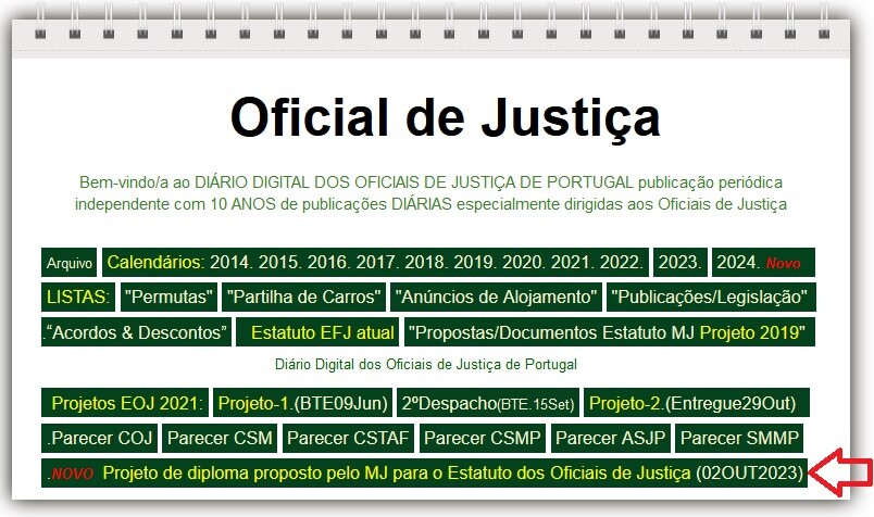 Projeto de Estatuto é apresentado hoje - Oficial de Justiça
